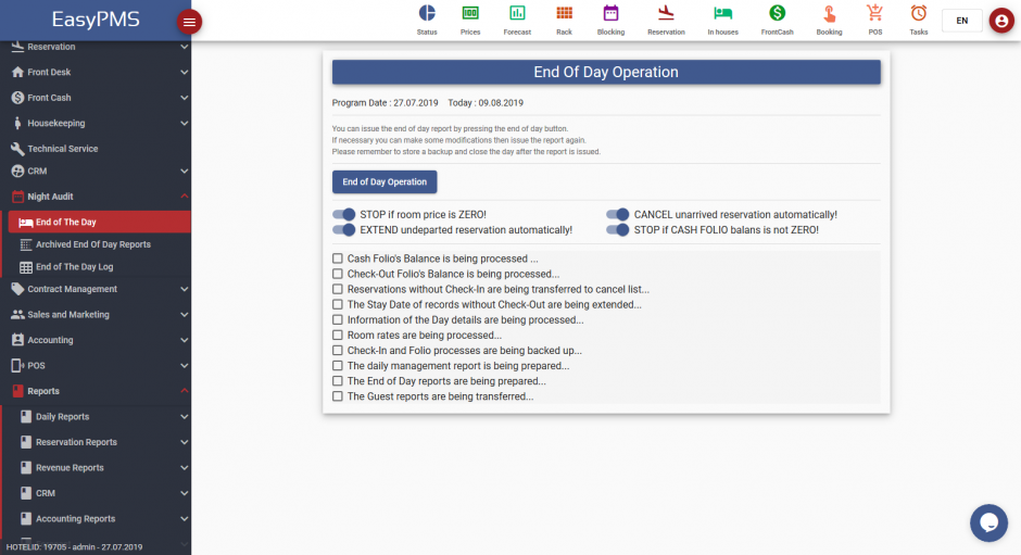Easy and Functional Night Audit For Hotels » EasyPMS